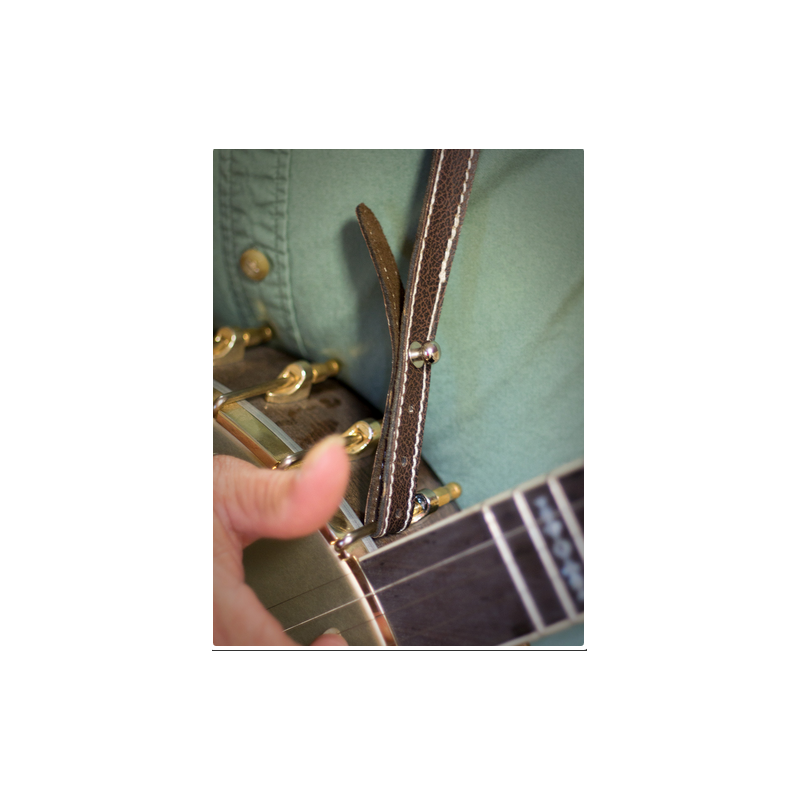 LBS Leather Bracket Banjo Strap | Fits Open Back and Resonator Banjos