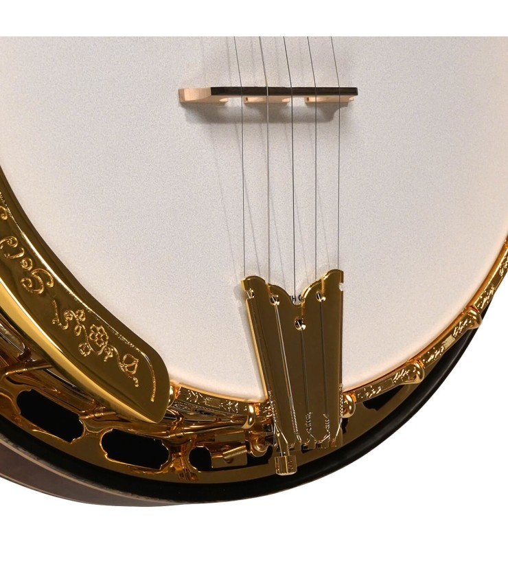 Goldtone OB-300 | Tree of Life Inlay | Gold Plated Banjo | Engraved