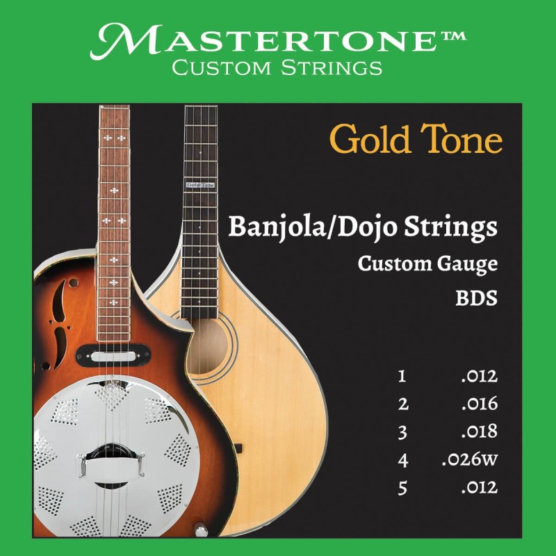Custom Gauge Banjo Strings | Banjola/Dojo | Or Tuning to Open E or F